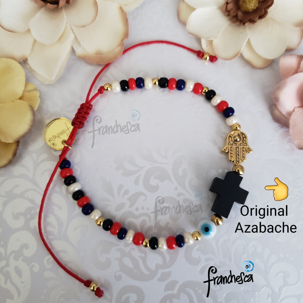 AZABACHE CROSS COLOR Bracelet – Franchesca – Handmade jewels